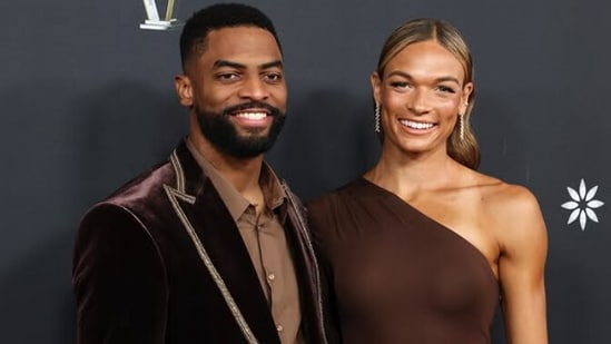 Giants Darius Slayton proposes to track star Anna Hall at track where ...