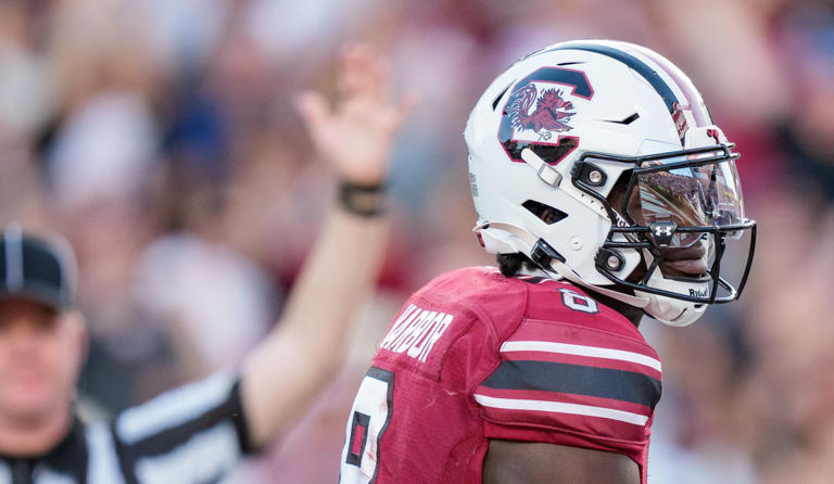 Cop shoved then scolded Nyck Harbor, South Carolina players