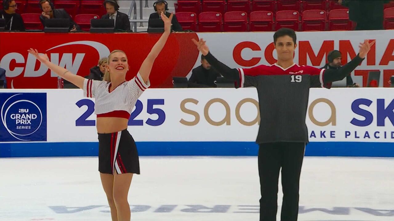 Canadians Lajoie and partner Lagha sit in 2nd after rhythm dance program