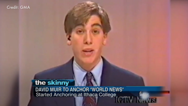 Watch: David Muir looks and sounds so different in footage from college ...