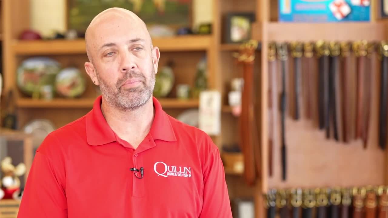 Handcrafted gifts at Quillin Leather & Tack in Paris