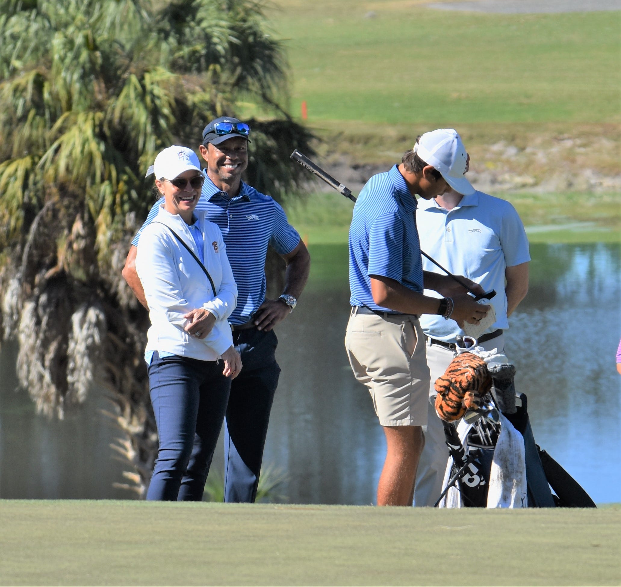 Tiger Woods, Elin Nordegren watch Charlie Woods from gallery at Florida ...