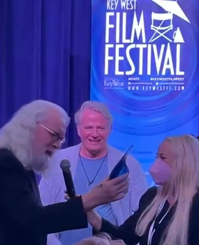 Emotional scenes as Sir Billy Connolly makes rare appearance to accept ...