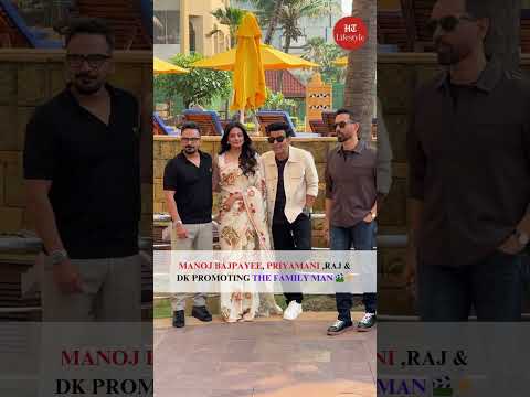 Manoj Bajpayee Priyamani Raj and DK promoting The Family Man