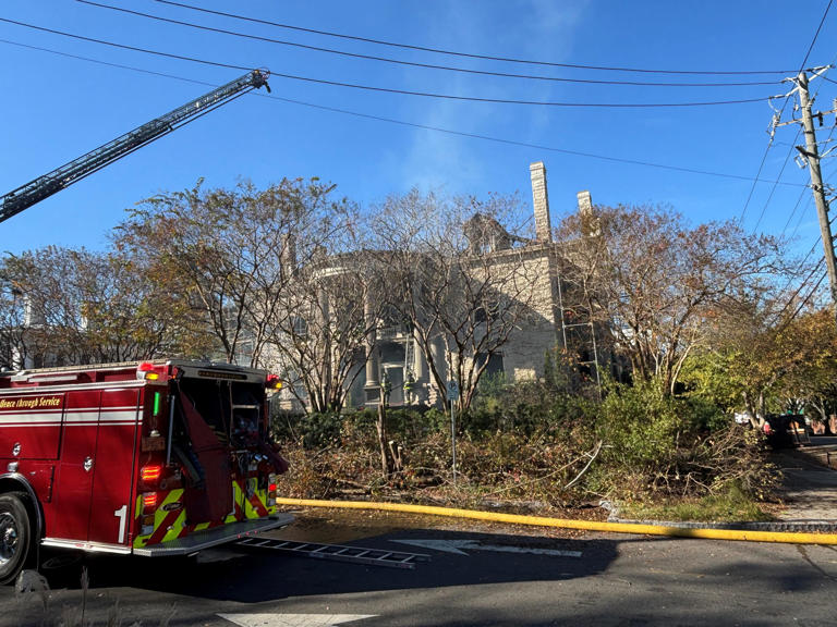 Smoke lingers from 'gutted' Graystone Inn in Wilmington day after fire