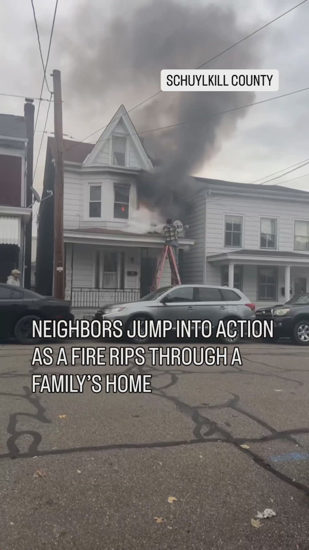 Neighbors jump into action during home fire