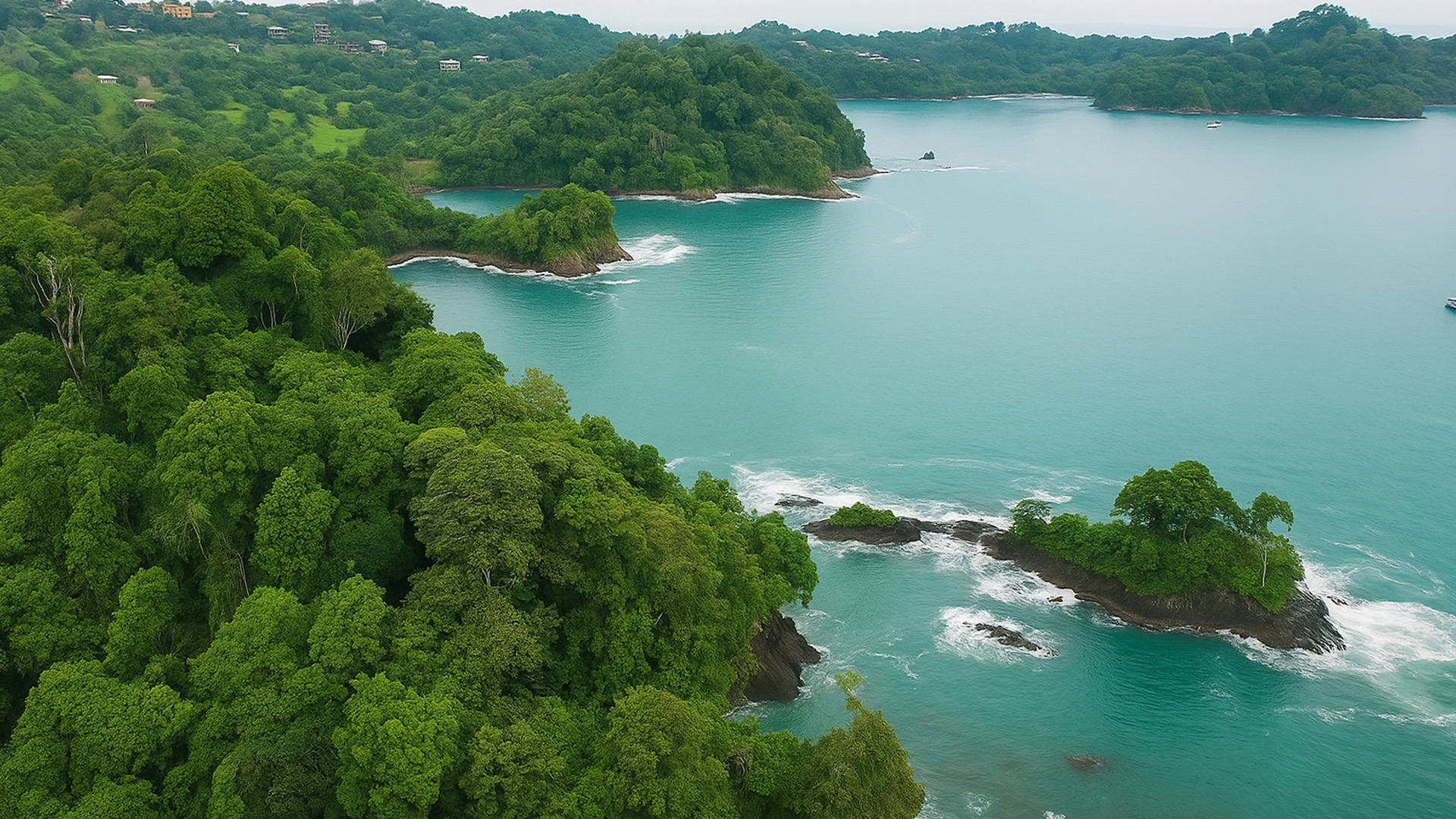 Tropical Land Meets Blue Sea