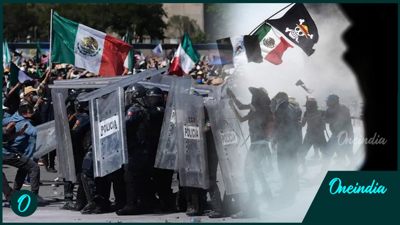 Gen-Z protests in Mexico over the Assassination of Mayor. Police use ...