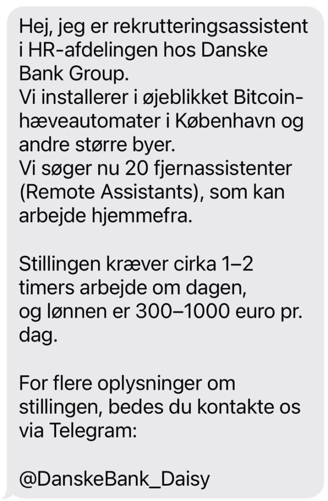 Danske Bank advarer kunder mod nyt svindelnummer