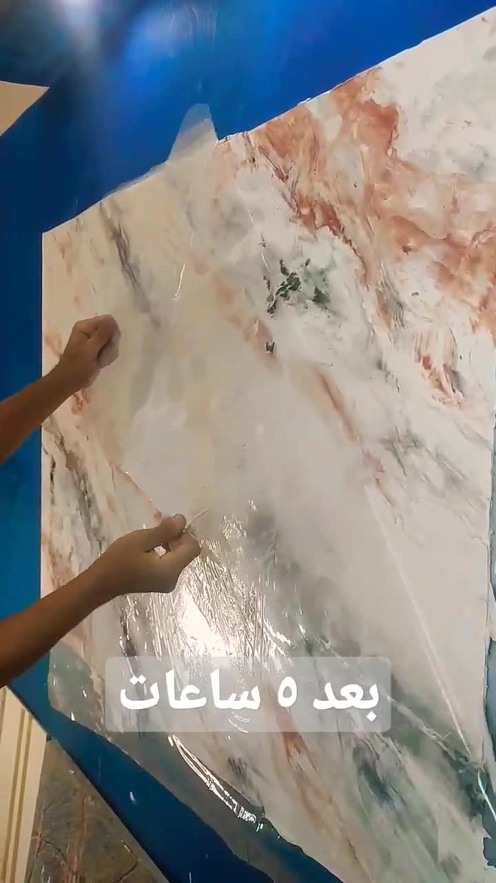 DIY faux marble wall: Easy plastic sheet paint technique for a stunning ...