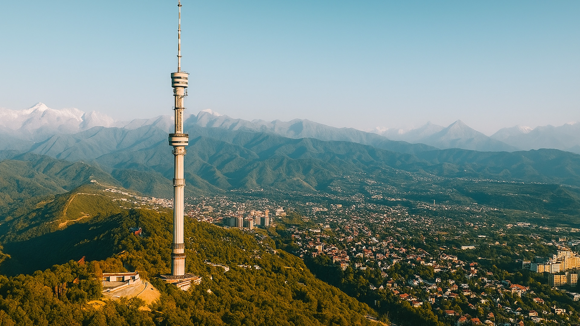 A Tower Facing the Mountains