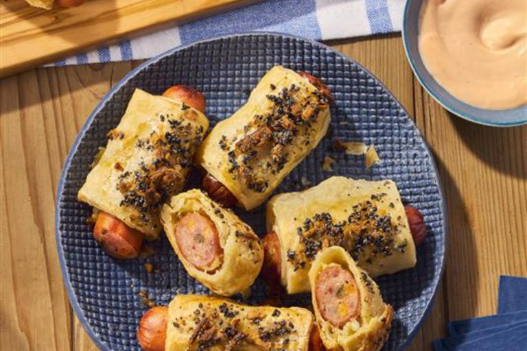 Protein snacks to grab: Crunchy hot dog roll-ups