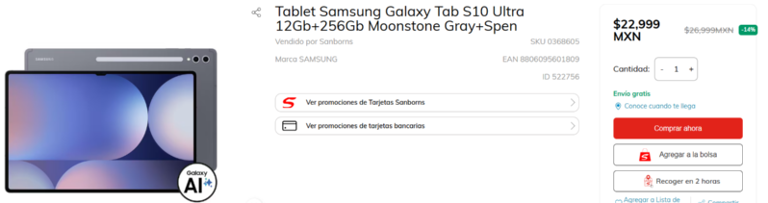 Carlos Slim casi regala la tablet Samsung Galaxy Tab S10 Ultra con S ...