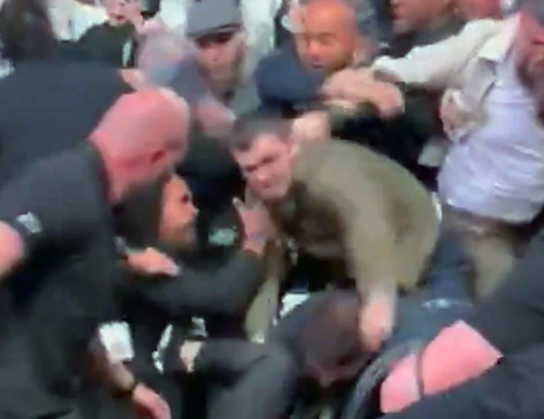 Video: Massive brawl breaks out at UFC 322 involving Dillon Danis and ...