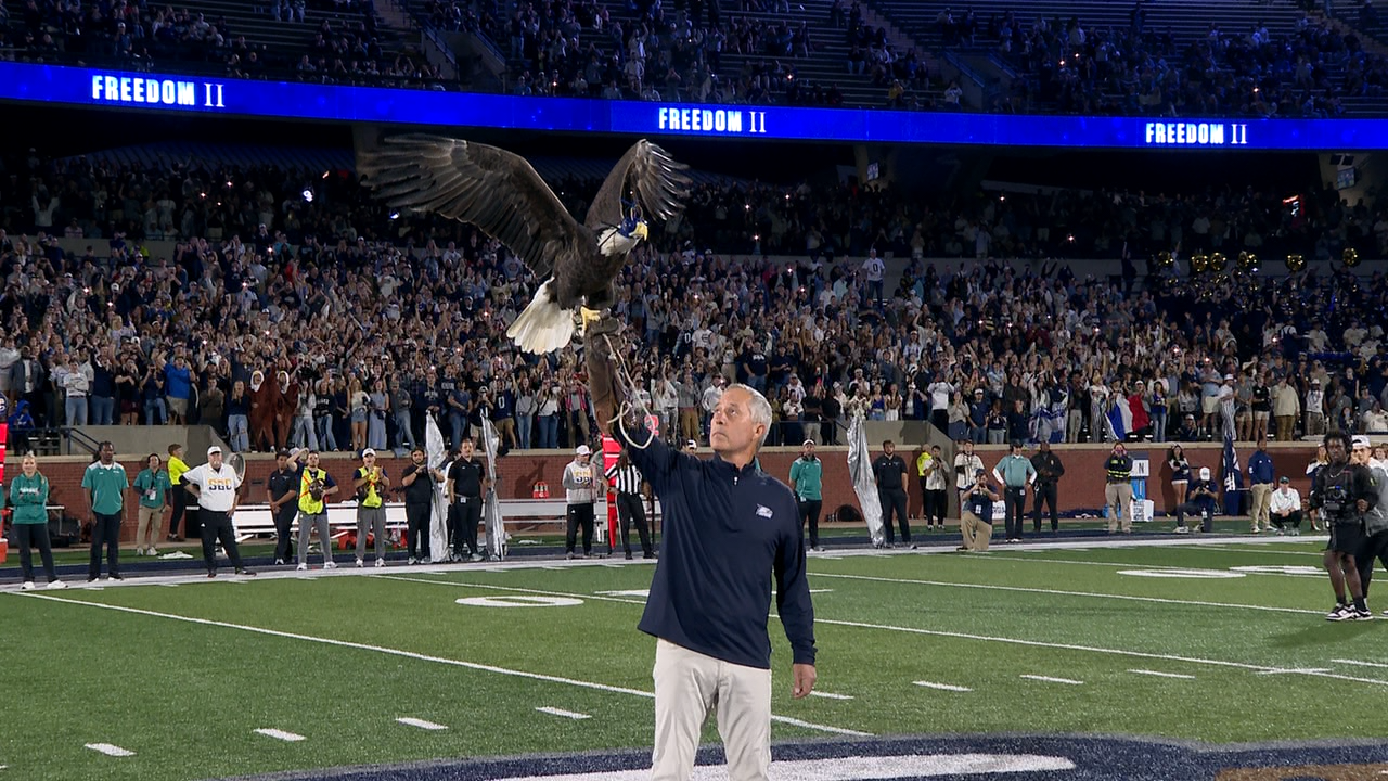 Georgia Southern unveils Freedom II, new live bald eagle mascot