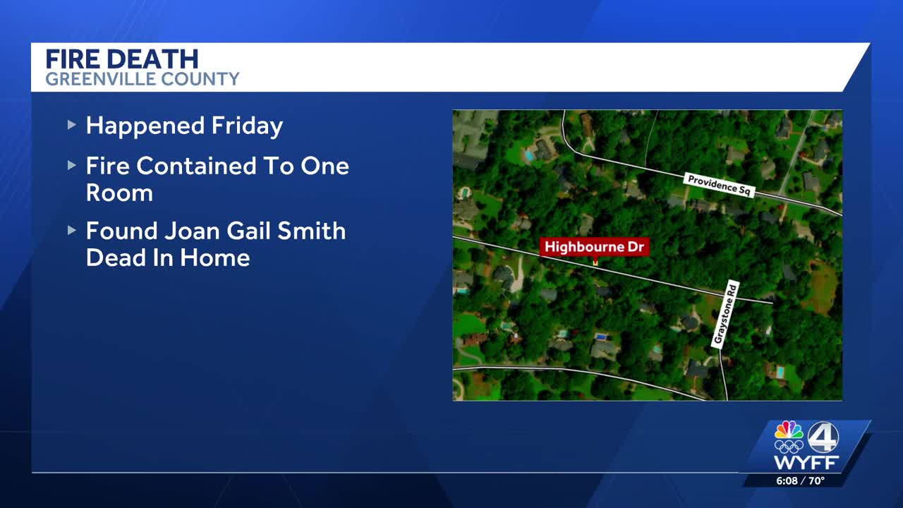 Greenville County woman dead in burning house