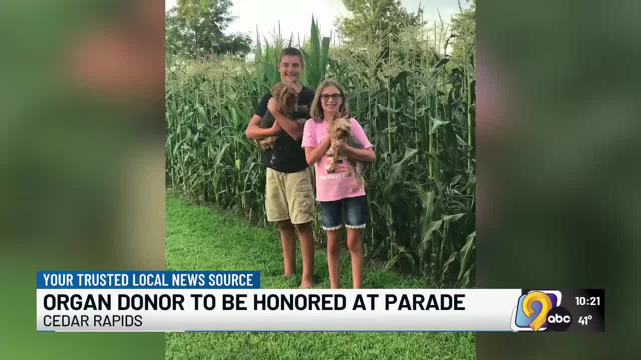 Iowa teen who saved 6 lives through organ donation to be honored at ...