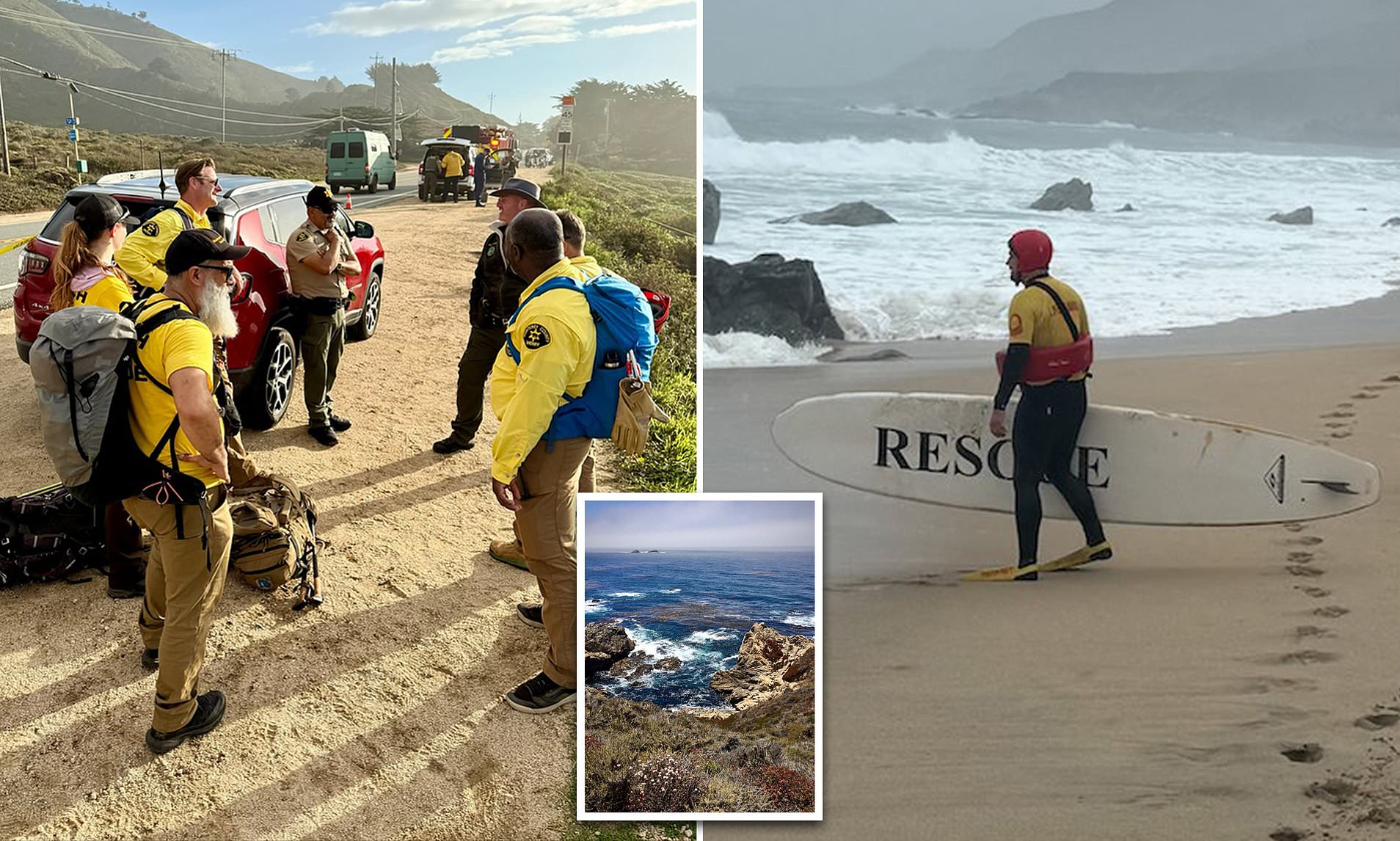 Father dies and daughter, five, pulled out to sea amid monster waves in ...