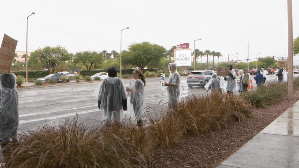 Protesters gathered in Summerlin for 'Stand Up Saturdays' demonstration