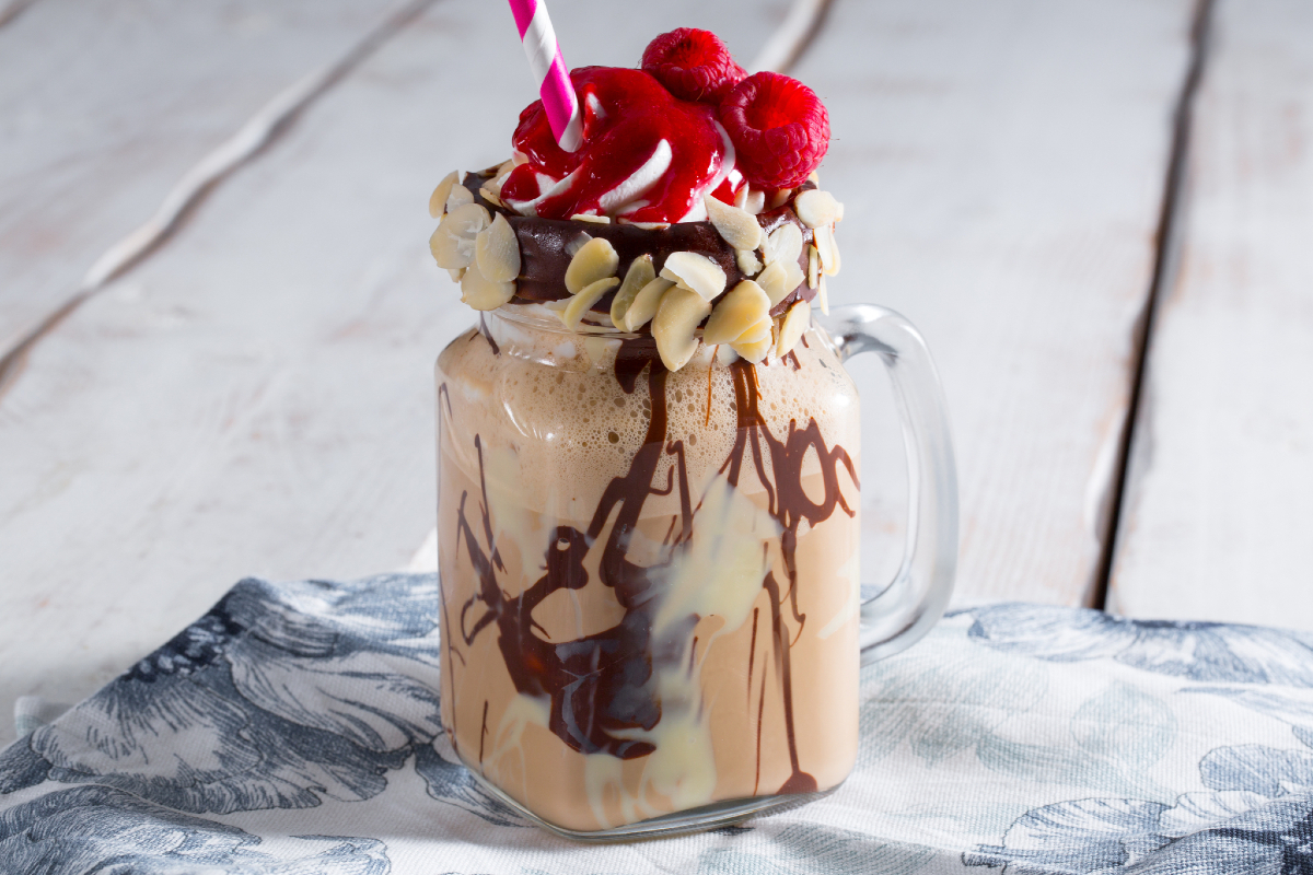 Coffee milkshake with almond milk