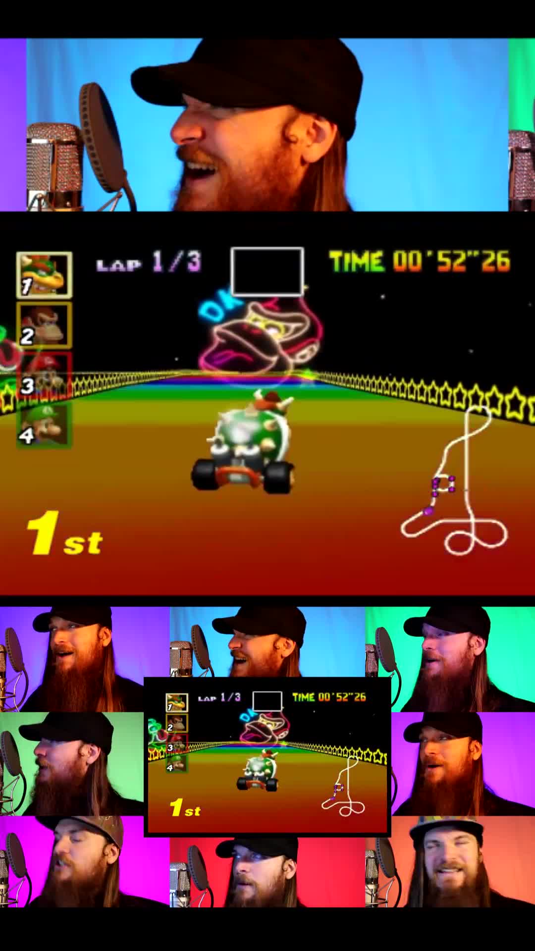 Mario Kart 64 Rainbow Road 🎵 #mariokart #mariokart64 #n64 #rainbowroad ...