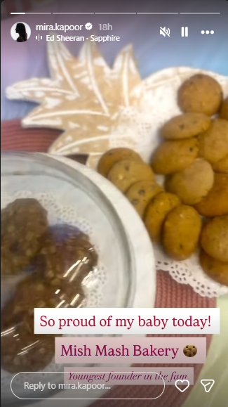 Mira Rajput proud as daughter Misha’s baking stall sells out quickly ...