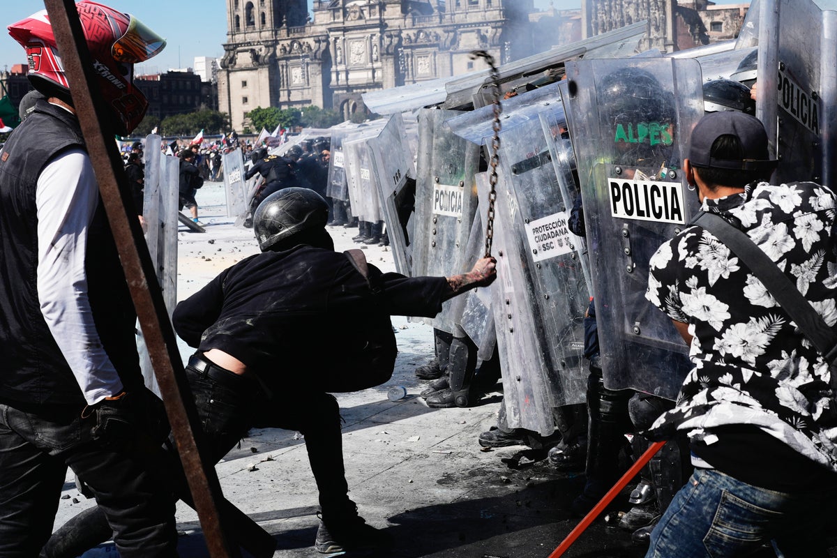 Gen Z Protests Spread To Mexico City With 100 Police Officers Injured