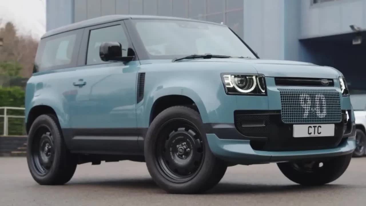 Porsche Shore Blue Land Rover Defender 90 – Heritage Remastered by CTC