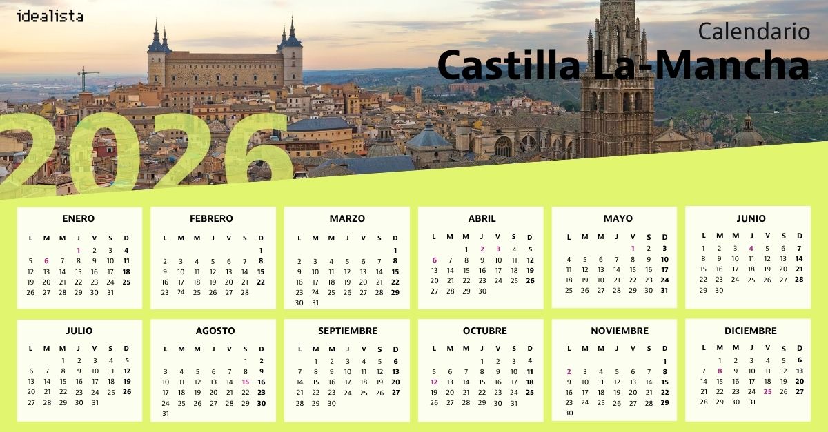 Calendario laboral Castilla-La Mancha 2026, ¿cuáles son los festivos?