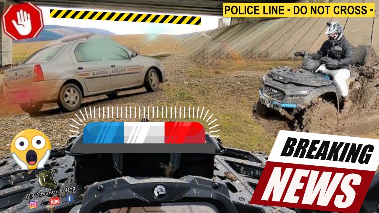 Police ATV Encounter: Mudding & Climbing Chaos!