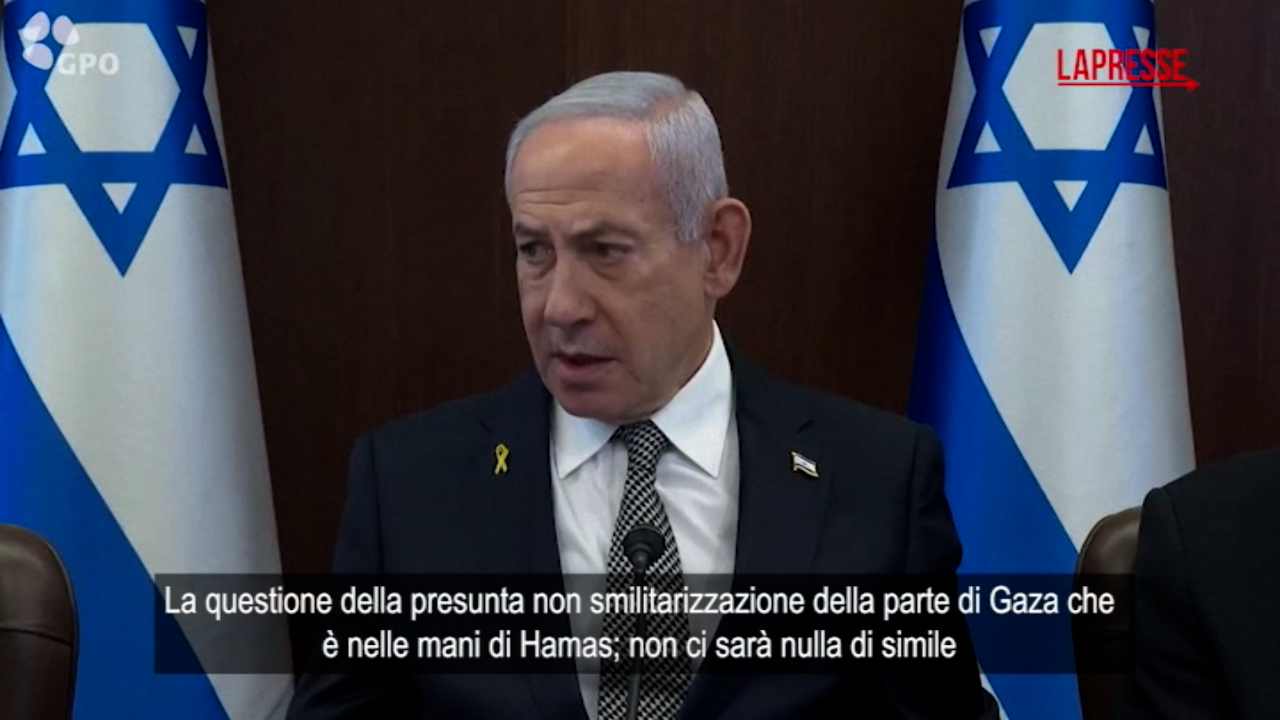 Gaza, Netanyahu: “Hamas deporrà le armi. O in modo facile o in modo ...
