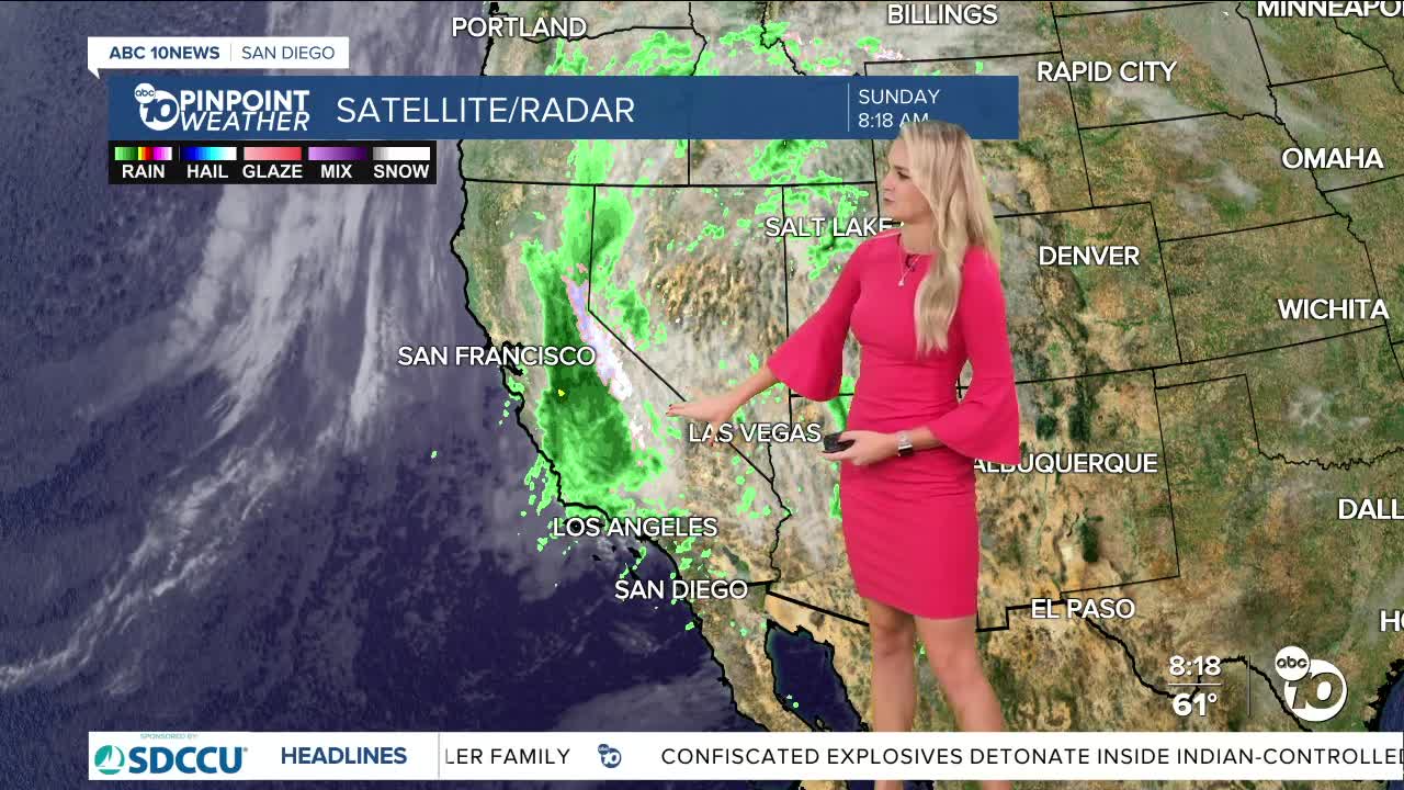 ABC 10News Pinpoint Weather with Weather Anchor Ava Kershner: Showers ...