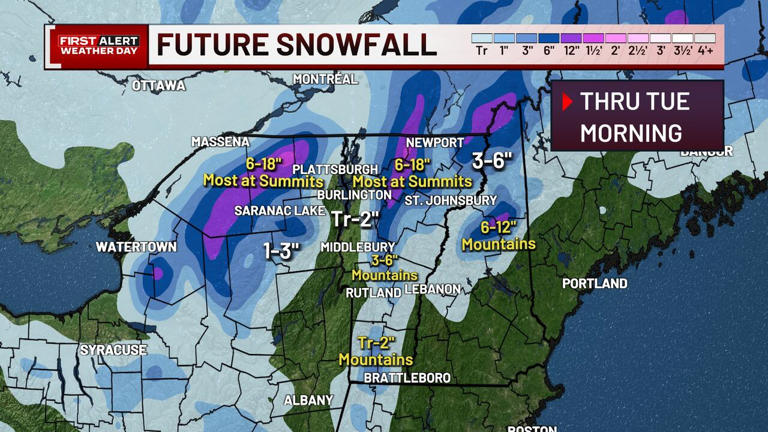 First Alert Weather Day: Heavy snow in the mountains