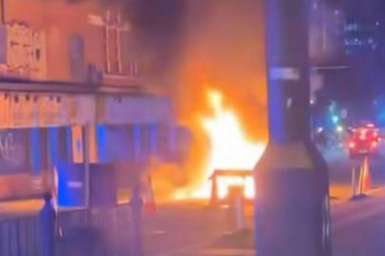Smoke billows over Manchester city centre after dramatic car fire erupts