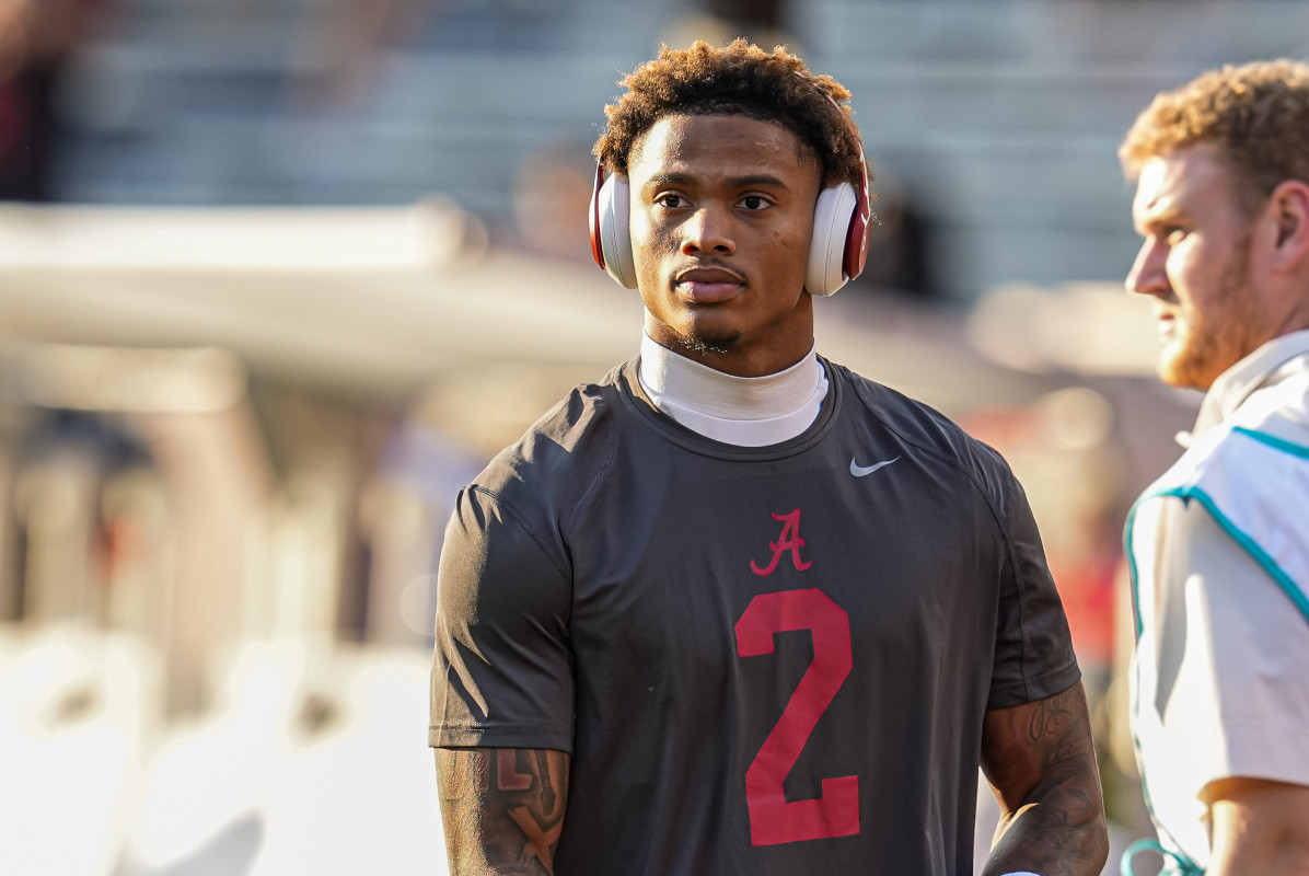 Alabama’s Ryan Williams reacts after transfer portal announcement