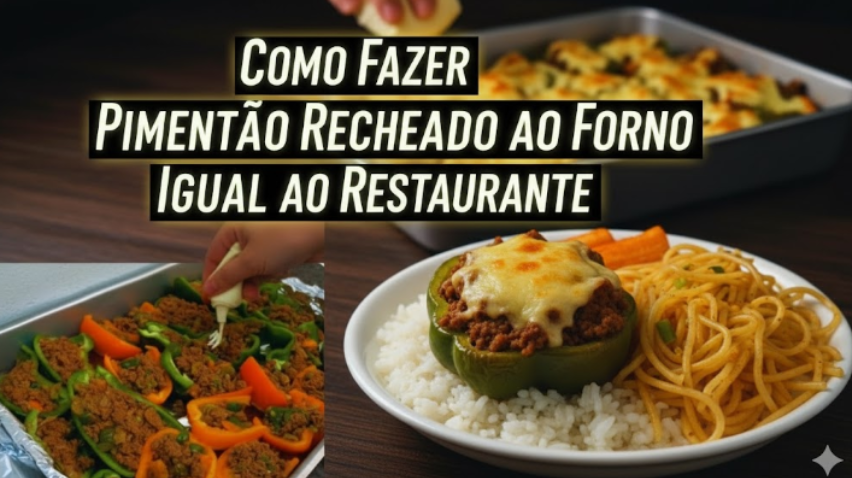 Como Fazer Pimentão Recheado ao Forno Igual ao Restaurante