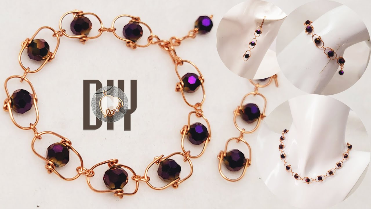 How to make simple bracelet | earrings | necklace | bead jewelry | DIY ...