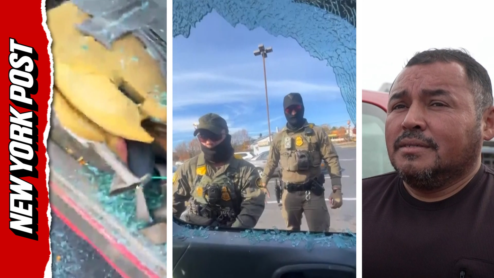 ICE agents smash truck window as immigration enforcement begins in ...
