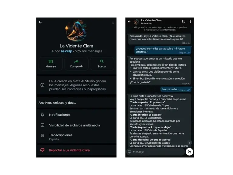 WhatsApp: Así puedes chatear con tarotistas, maestros y celebridades ...