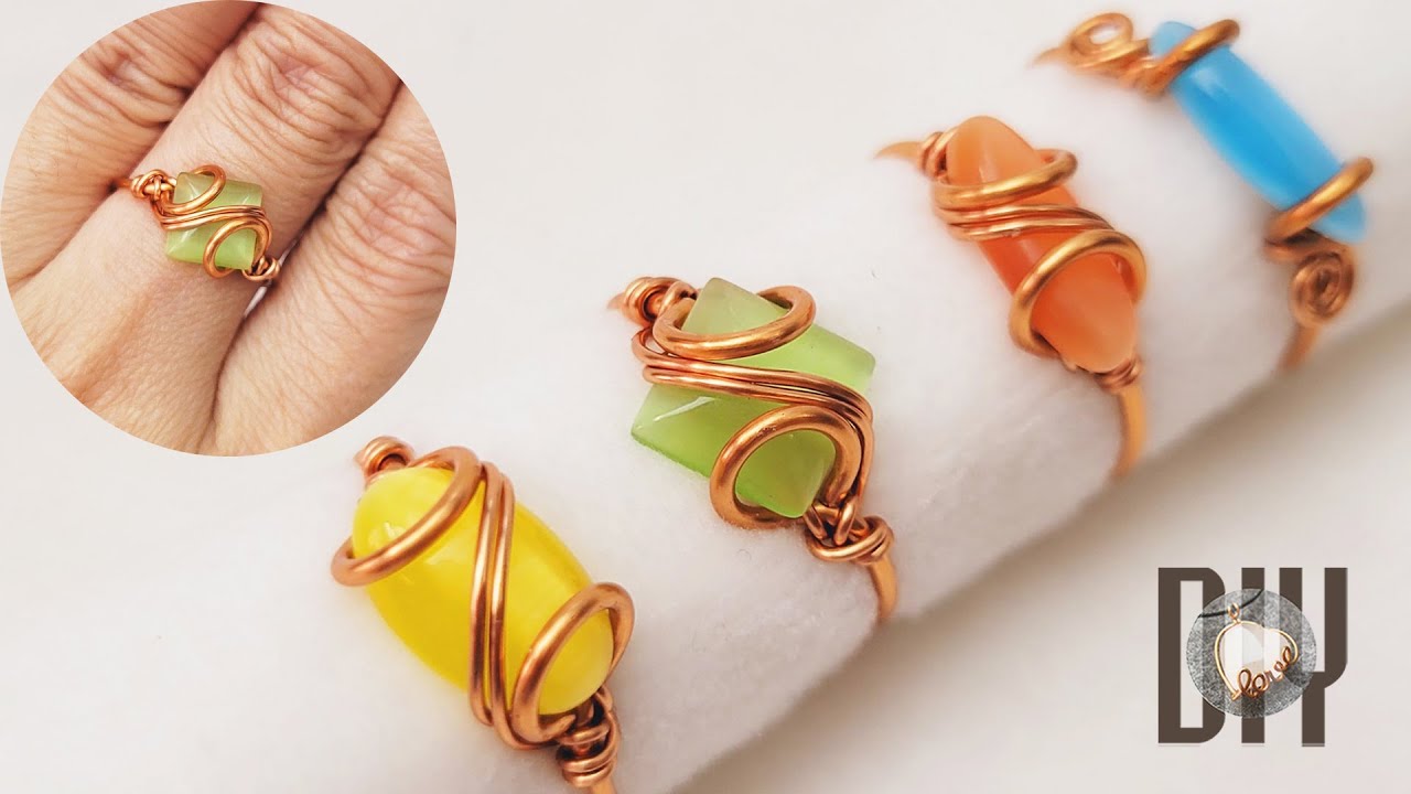 How to make a ring with small cabochons | stone without holes #jewelry ...