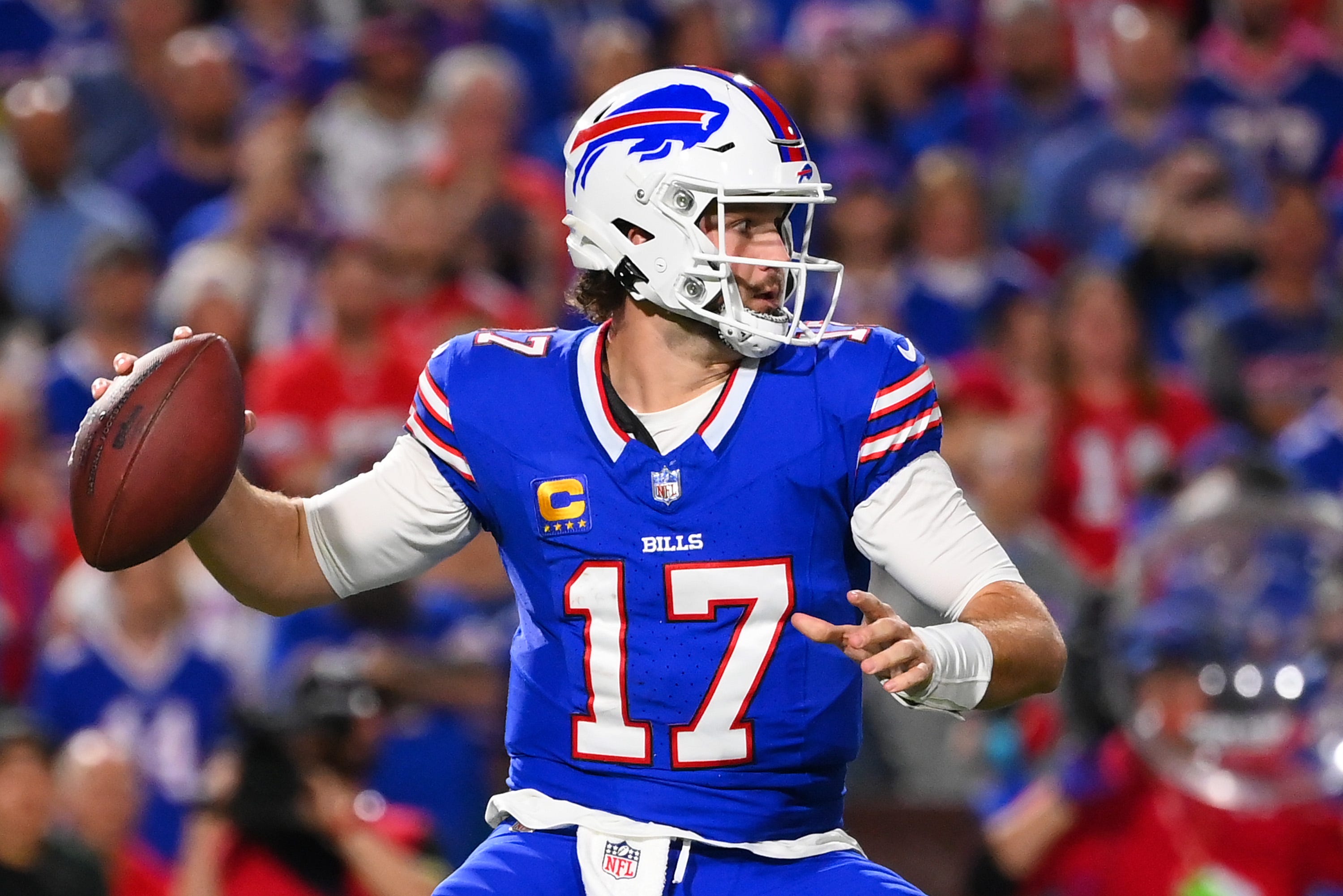 Josh Allen and Baker Mayfield stats in Bills vs. Buccaneers game in Week 10
