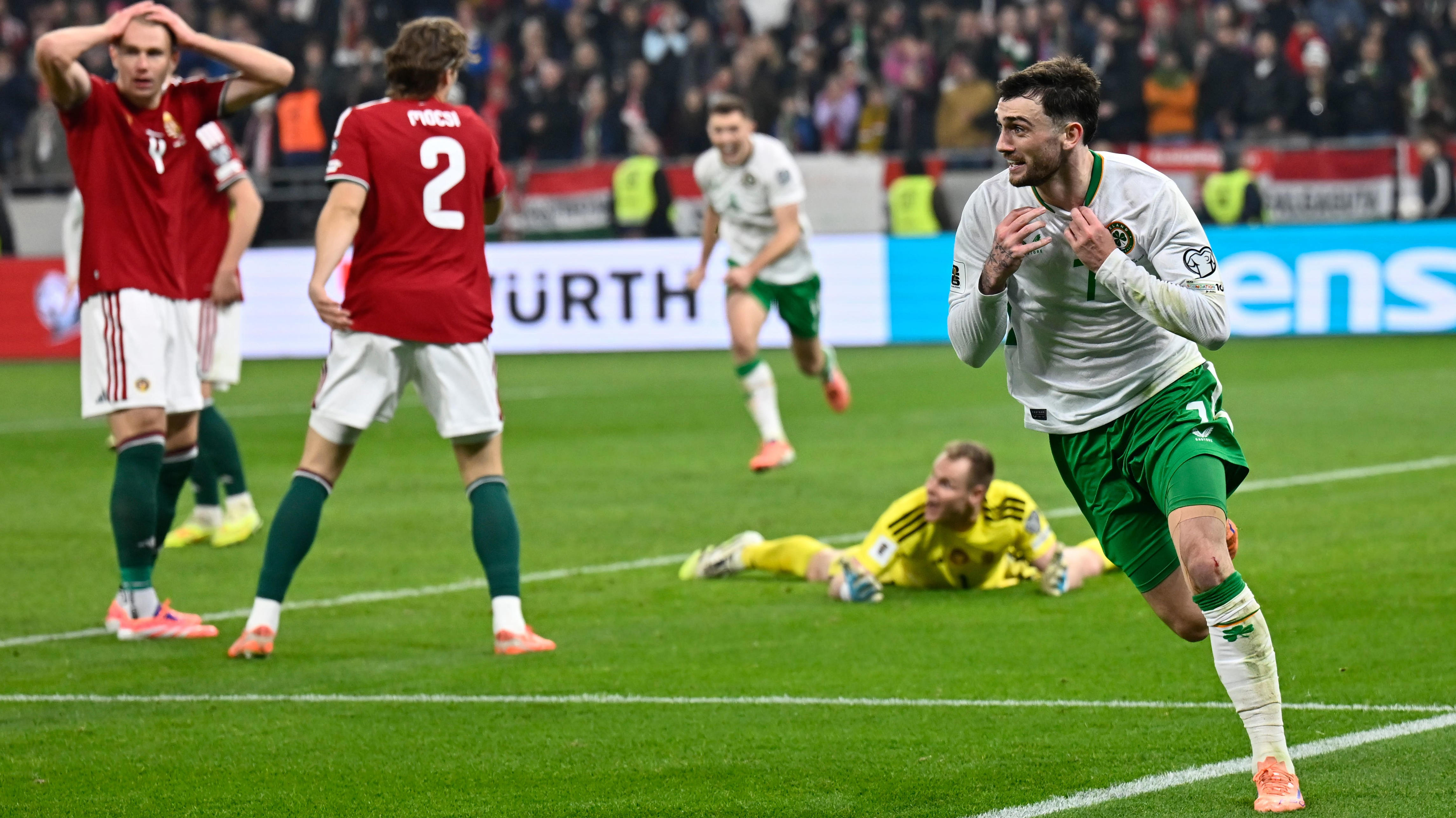 Troy Parrott hat-trick earns Republic of Ireland a World Cup play-off spot