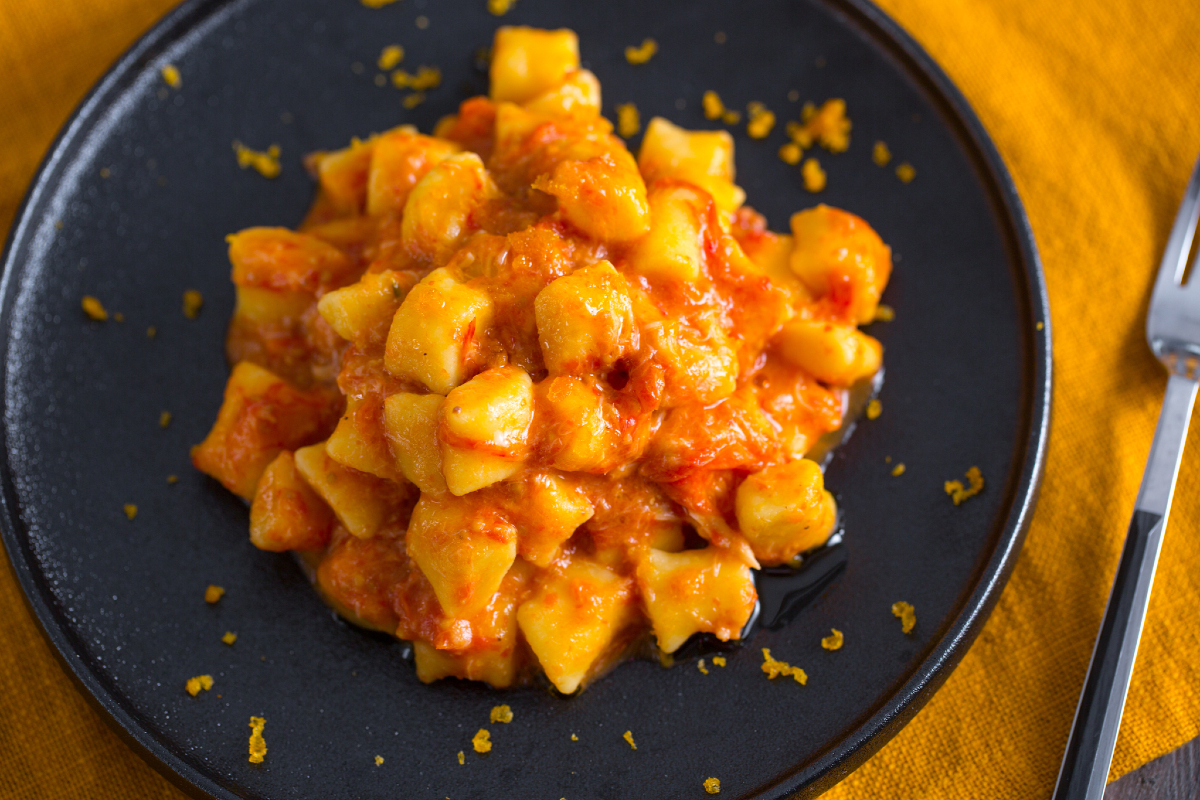 Gnocchi with scorpionfish ragù and bottarga