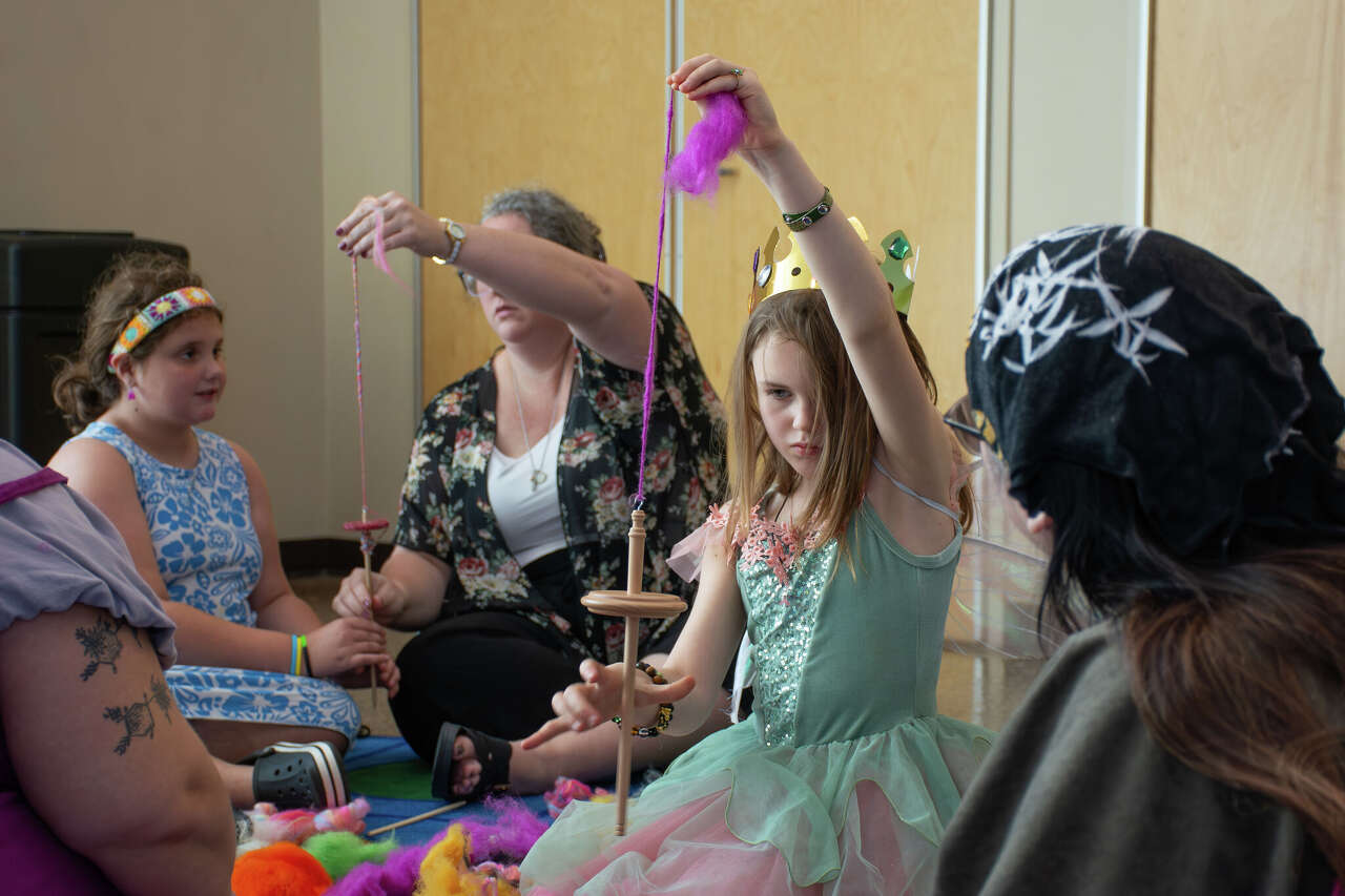 Getting medieval at the Renaissance Pfaire at Pflugerville library