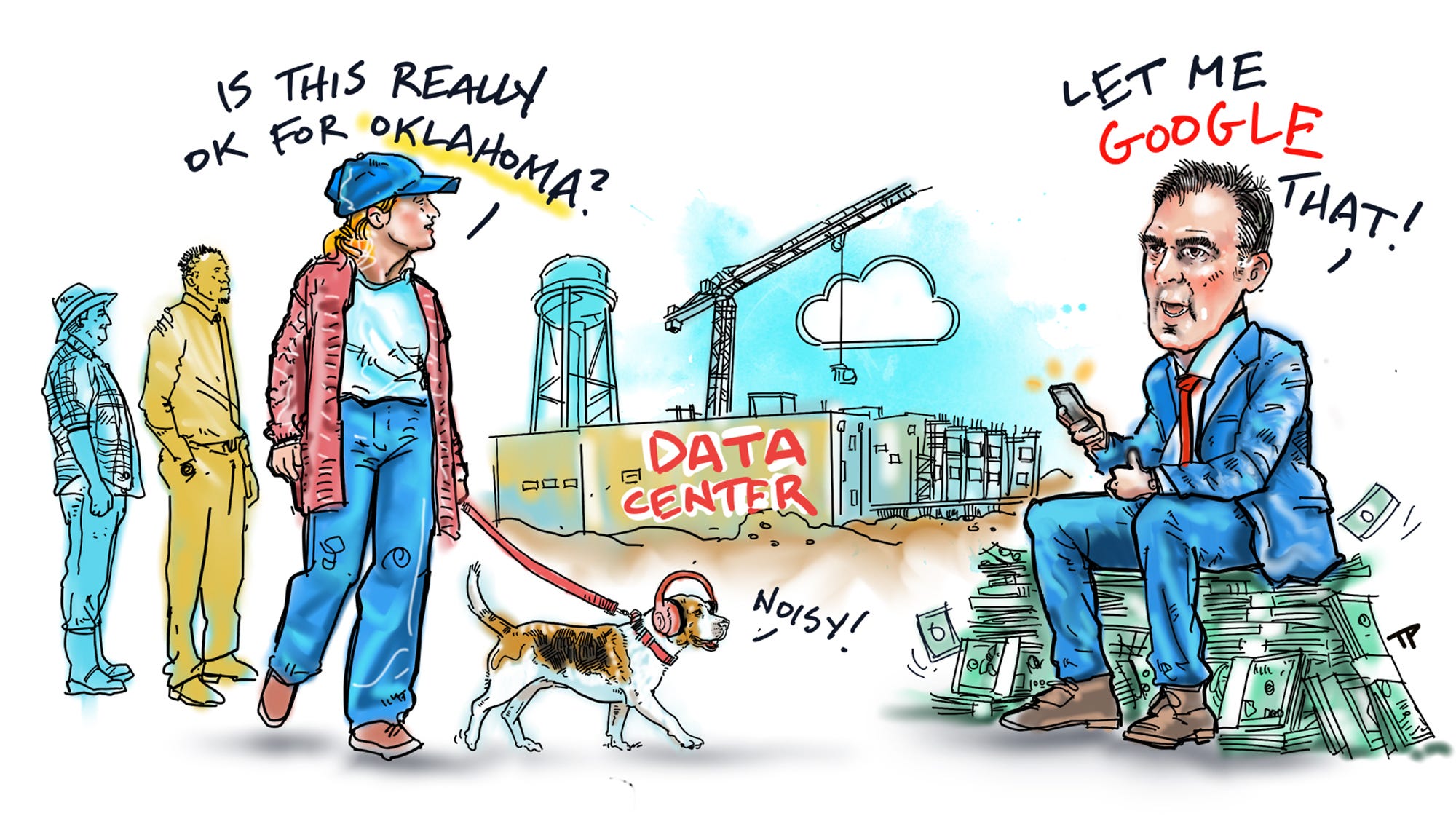 Oklahoma embraces data centers, but not everyone is OK with it | Cartoon