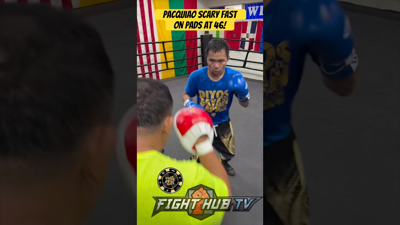 Pacquiao shows unbelievable speed at 46 on pads ahead of comeback!