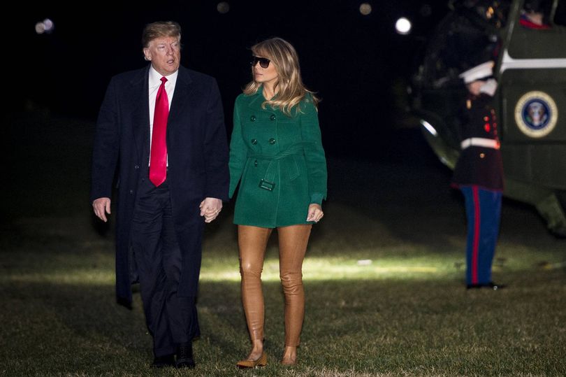 Melania Trump's flesh-coloured trousers created awkward rude optical ...