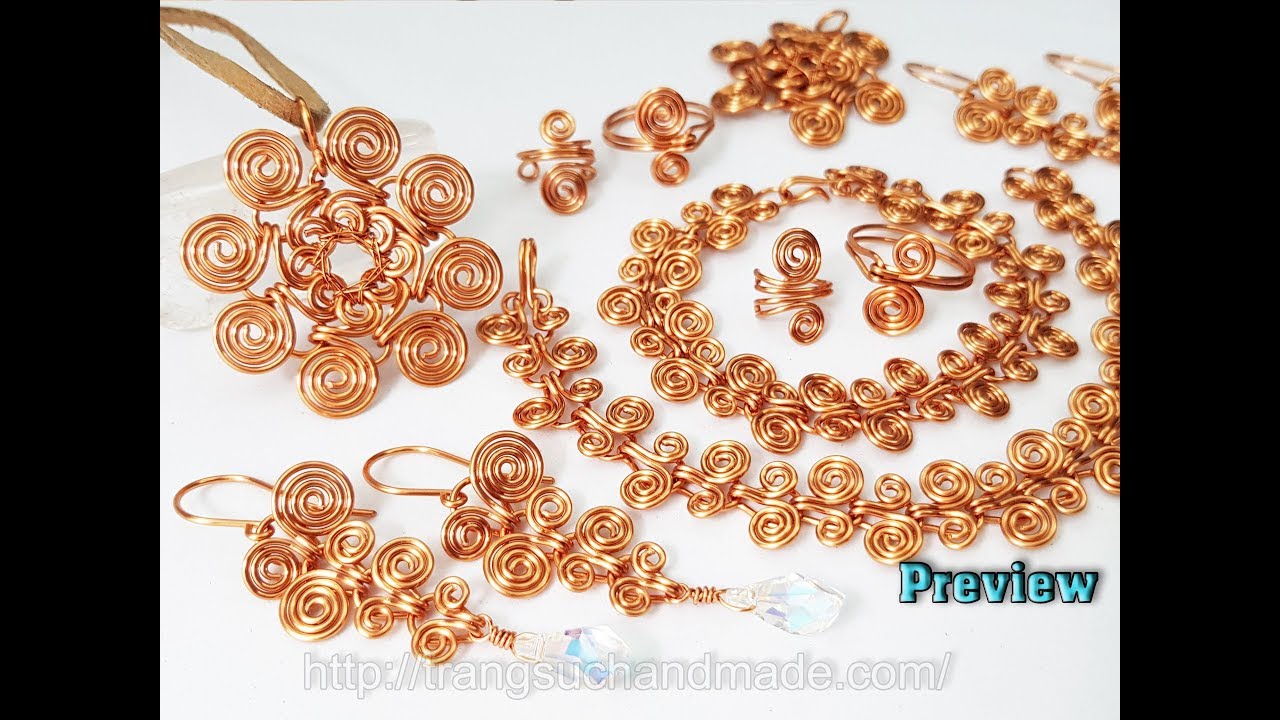 Preview asymmetric spiral jewelry set inspired by Egyptian coil 475