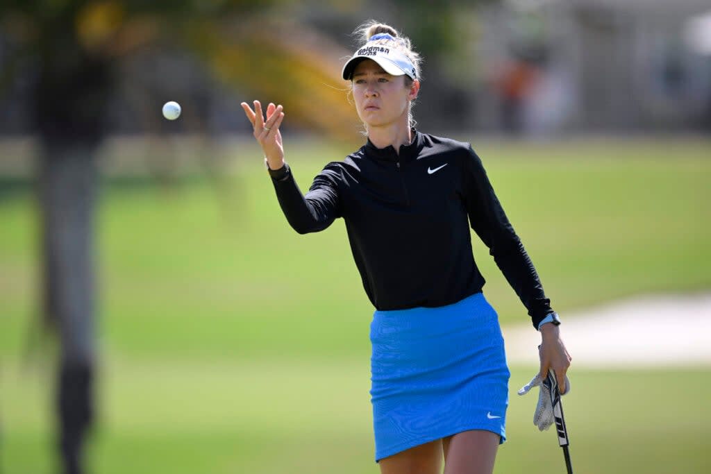 Nelly Korda responds after slipping six shots back in round three of ...