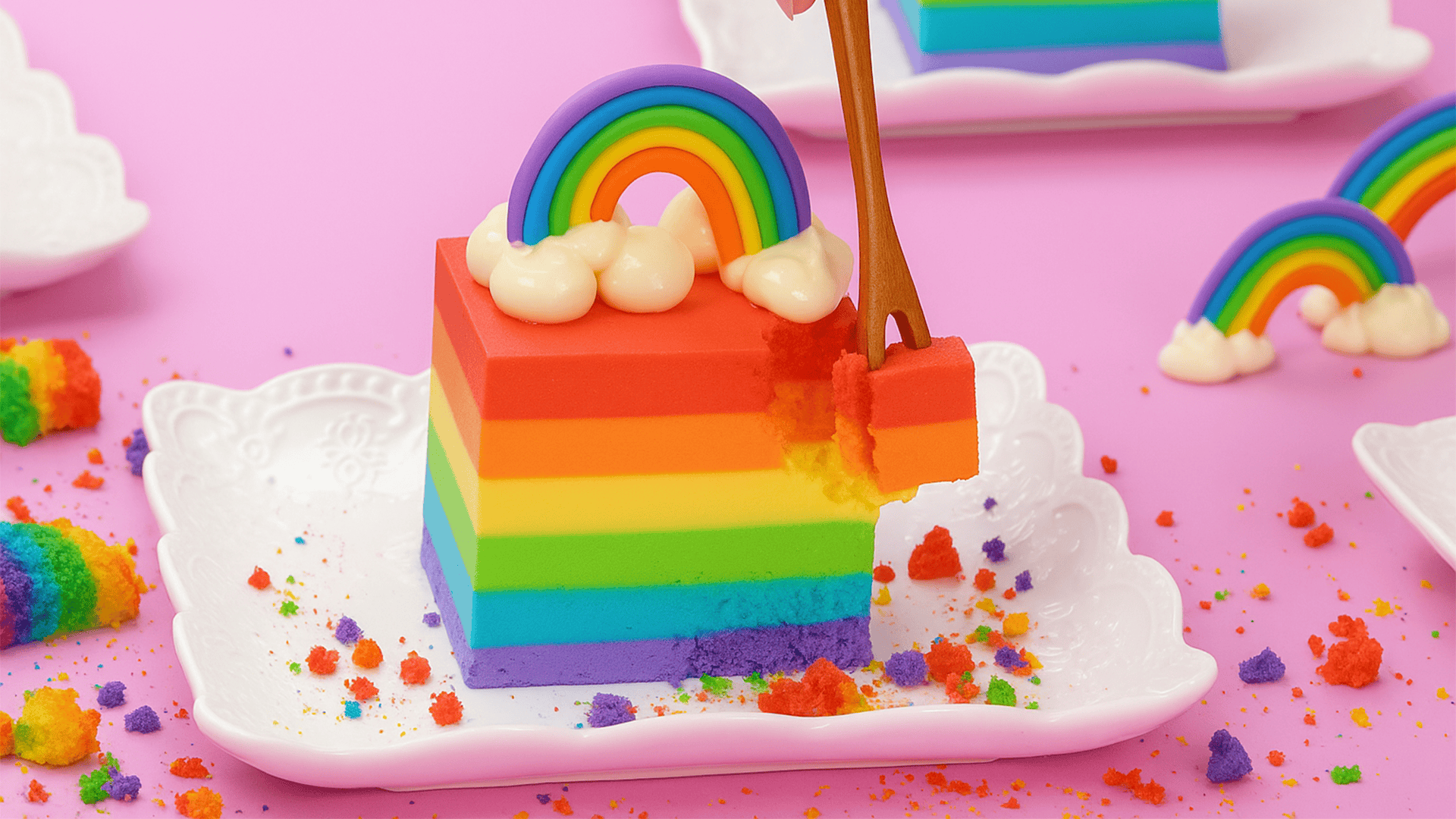 Colorful Rainbow Layer Cake
